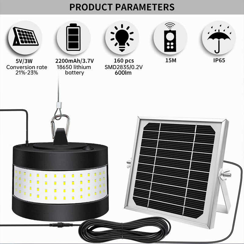 Solar Pendant Light – Indoor & Outdoor Hanging Solar Lighting